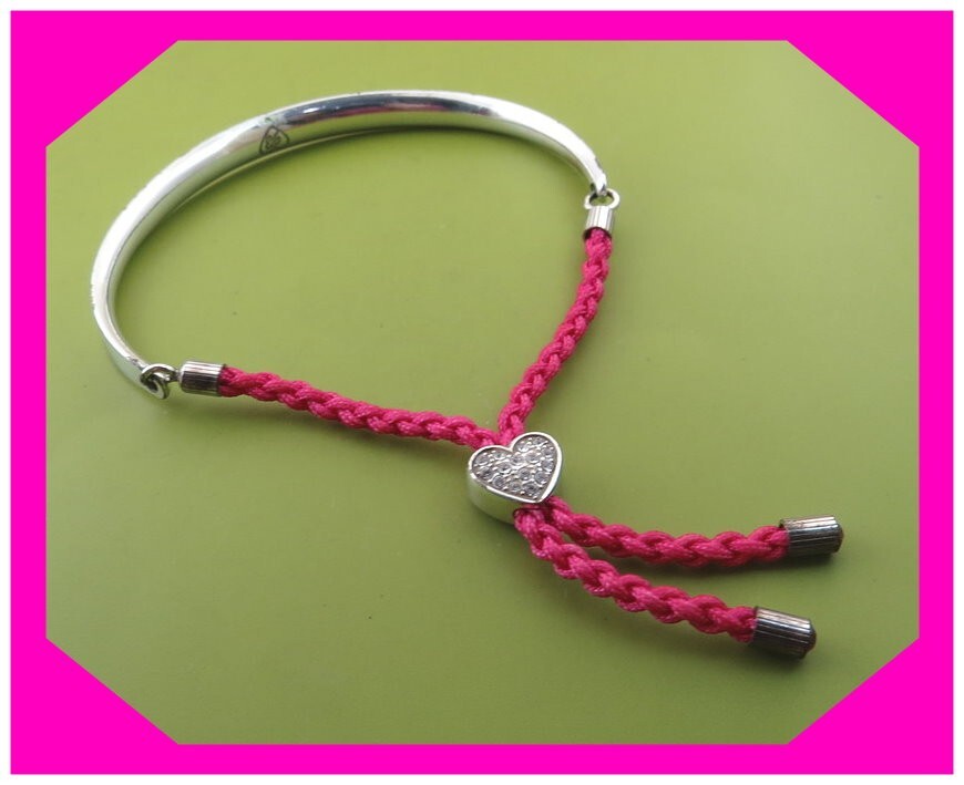 BRIGHTON COLOR CAST HOPE Pink Crystal Silver BRACELET Preloved | eBay