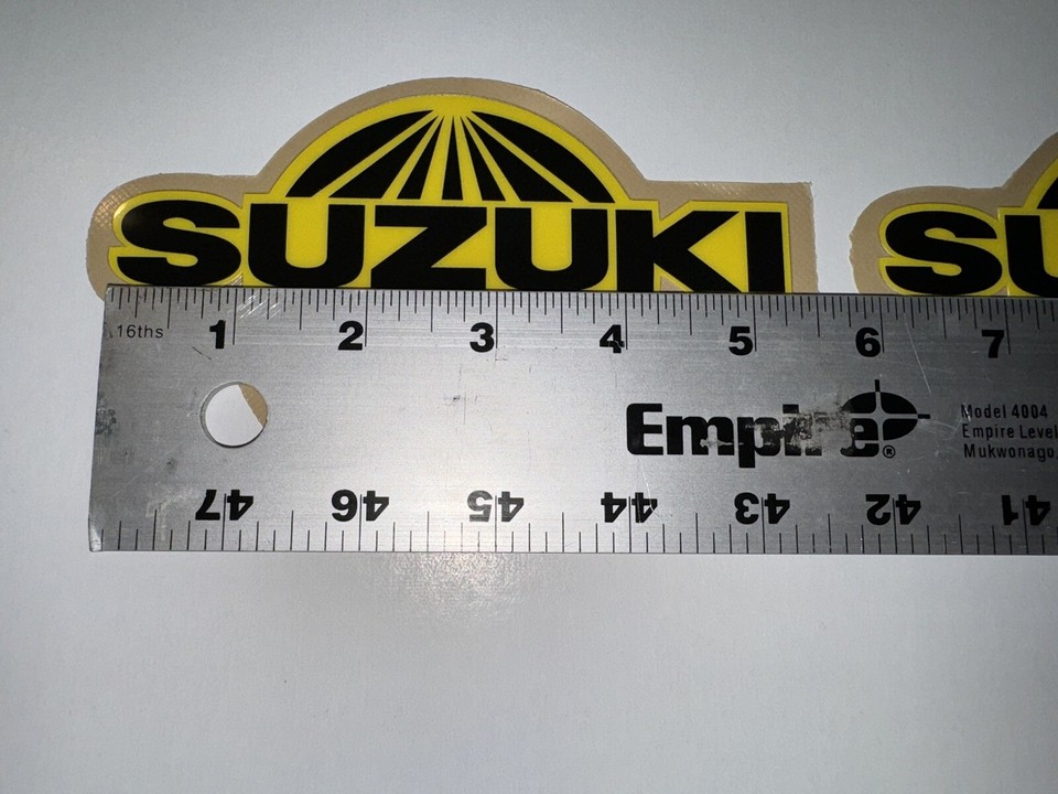 2 Suzuki Retro Vintage Laminated Gloss Motocross Decals Stickers ...