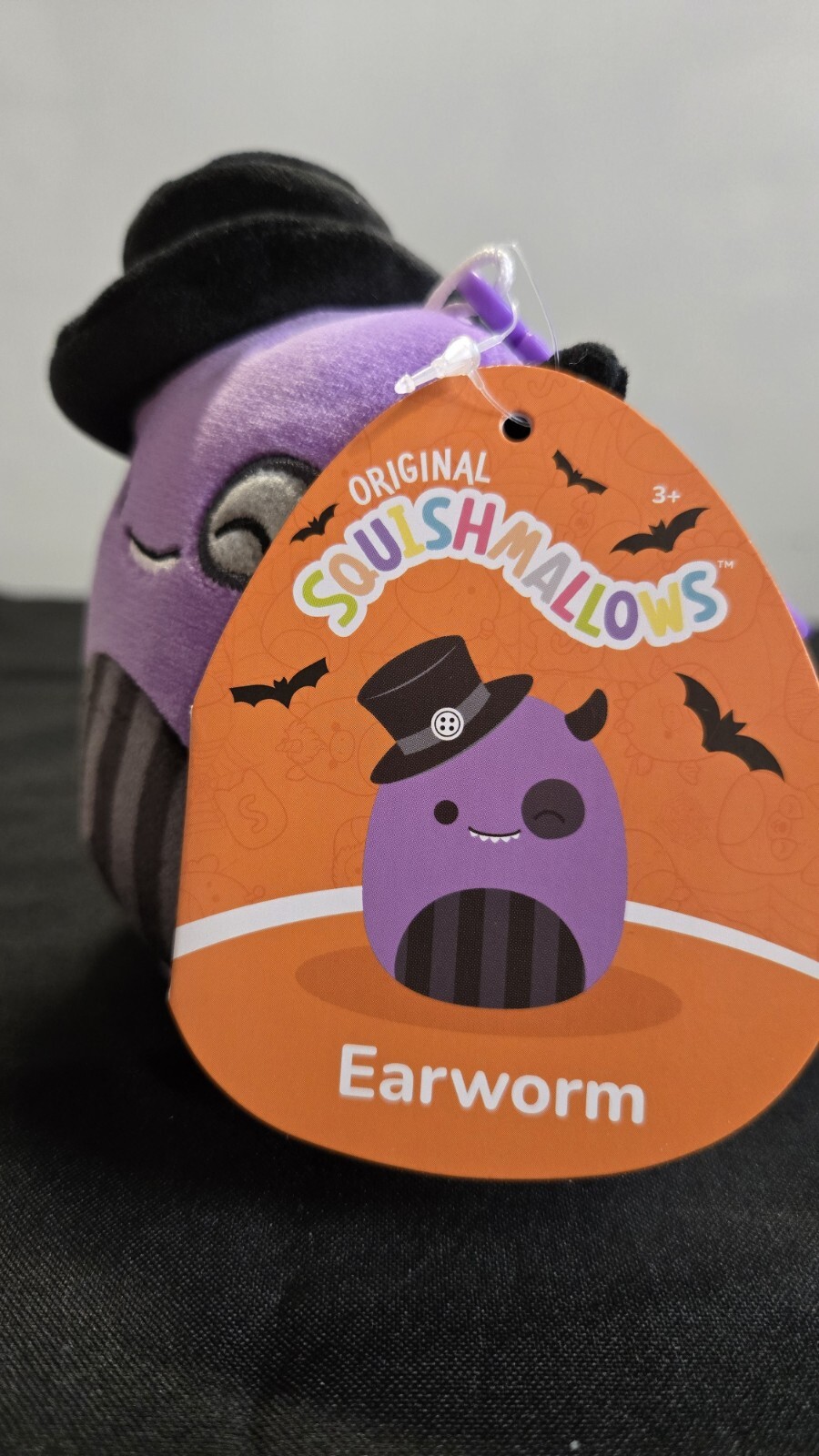 NWT Kellytoy Squishmallows Clip On Earworm Purple Monster Halloween ...
