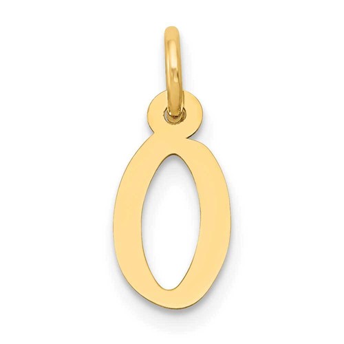 14K Gold Small Slanted Block Letter O Initial Charm 886774136394| eBay