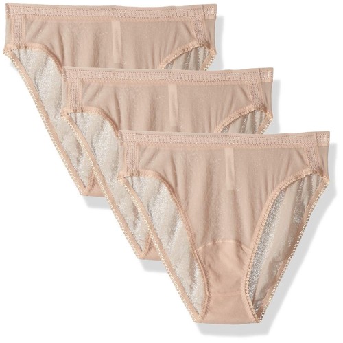 Women's Intimate Apparel Gossamer Mesh Hi-Cut Panty Briefs, Champange ...