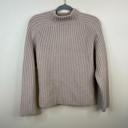 Ann Taylor Funnel Neck Sweater Womens Medium Chunky Wool Blend Baggy ...