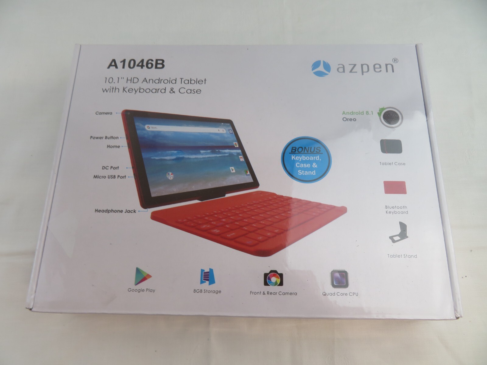A1046B Azpen 10.1" HD Andriod Tablet With Keyboard And Case | eBay