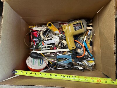 Huge Vintage Junk Drawer Lot Old Tools Hardware Advertising Estate Lot ...