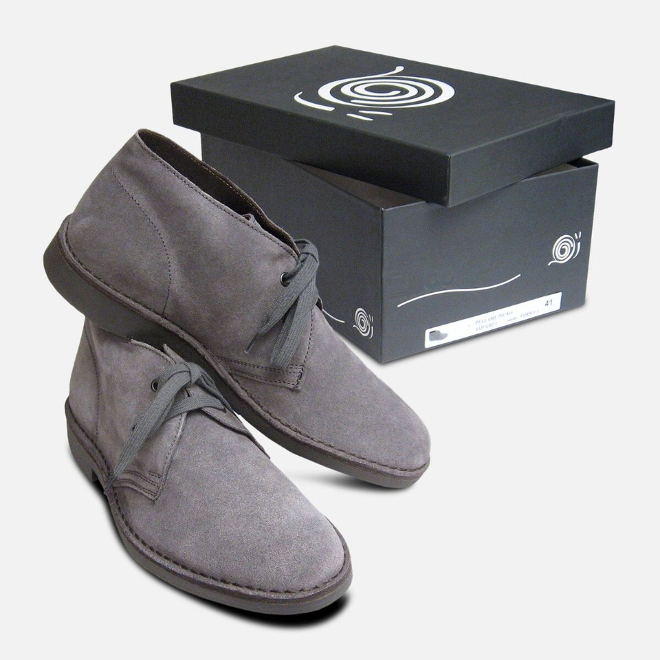 Ash Grey Suede Mens Designer Italian Desert Boots by Arthur Knight ...