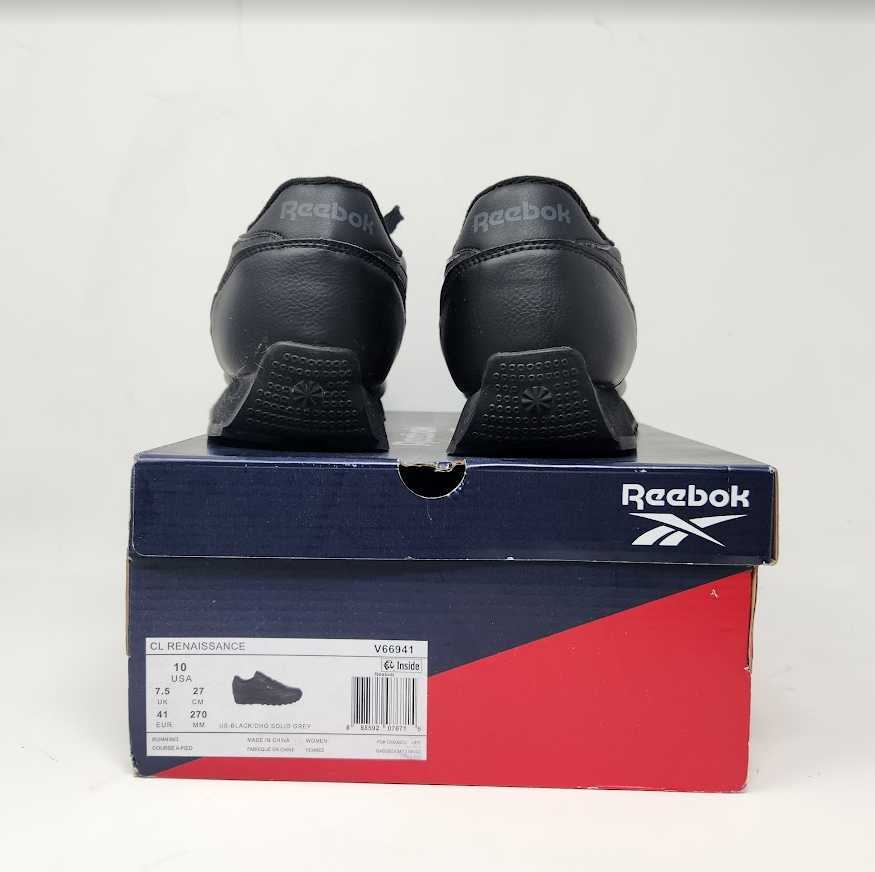 Women's 10 Reebok CL Classic Renaissance black sneake… - Gem