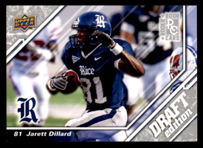 2009 Upper Deck Draft Edition Jarett Dillard RC #40 Rice Owls | eBay
