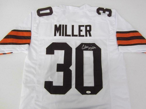 Cleo Miller Cleveland Browns signed autographed custom Jersey size XL ...