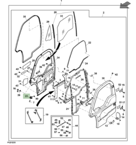 Genuine John Deere Gator Door Latch AM146823 4x2HPX 4x4HPX XUV625i ...