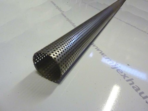Perforated Pipe 1.5"/38mm Diameter 1 Metre Stainless Steel Exhaust Perf ...