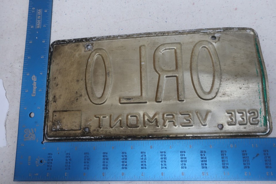 Vermont VT License Plate Tag Vanity 1971 71 Last Name Surname ORLO | eBay