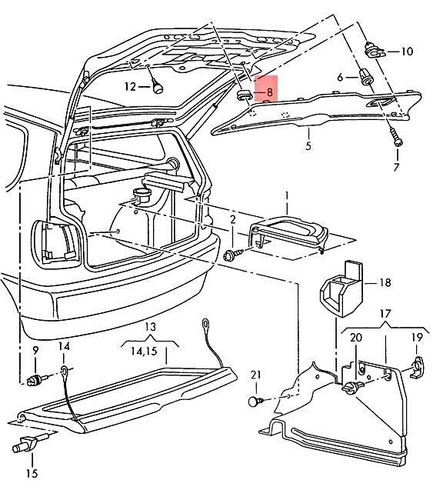 Genuine Volkswagen Grommet VW SKODA Clasico Jetta Golf Cabrio ...