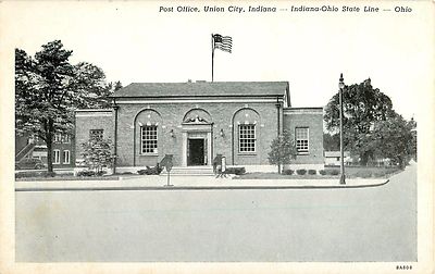 c1920 Post Office, Union City, Indiana Postcard | eBay