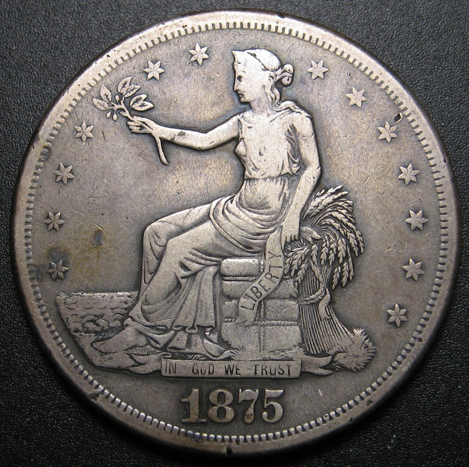 1875-S SILVER TRADE DOLLAR BETTER GRADE ORIGINAL COLOR | eBay
