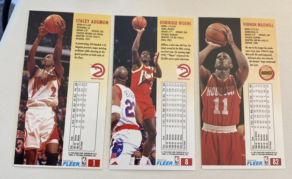 1993-94 Jam Session Atlanta Hawks Dominique Wilkins Vernon Maxwell ...