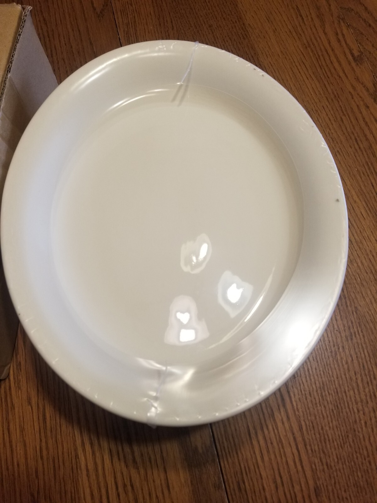 6 Tuxton large oval Dinner Plates. 12.5" X 10"New Stock. Restaurant ...