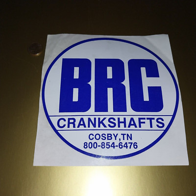 BRC CRANKSHAFTS Sticker Decal RACING ORIGINAL old stock | eBay