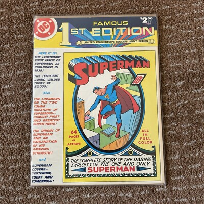 FAMOUS 1ST EDITION - Superman #1 (1979) - Signed Jerry Siegel & Joe ...