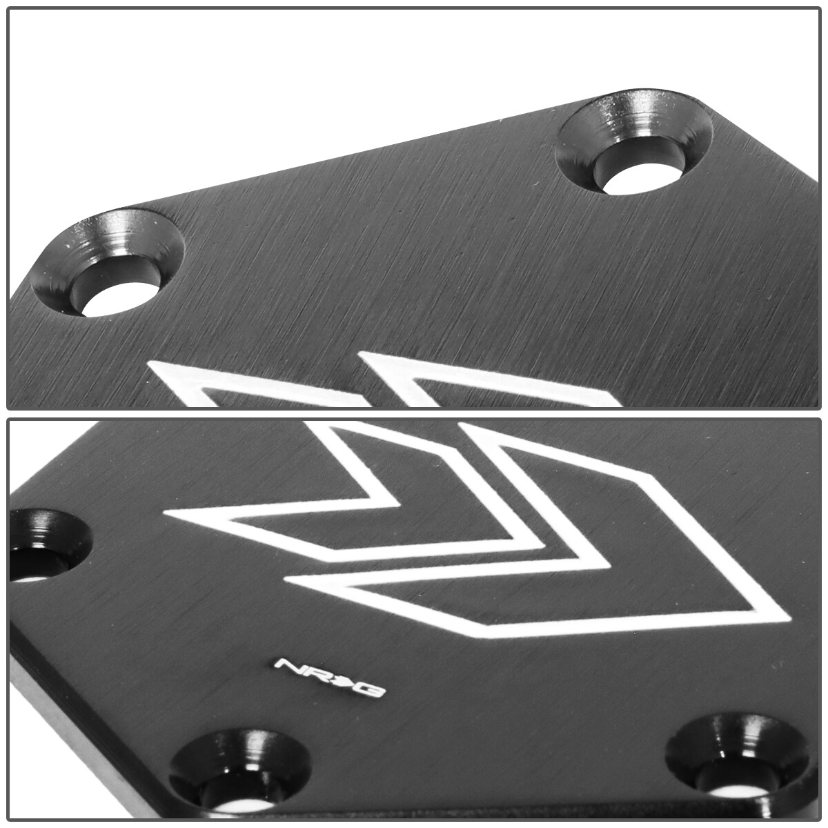 NRG INNOVATIONS ALUMINUM STEERING WHEEL 6-BOLT HORN 70MM BUTTON PLATE ...
