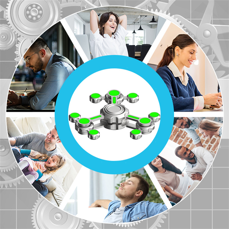 Chaos Pendulum luminous Fidget Spinner Adult Metal Hand Spinner EDC ...