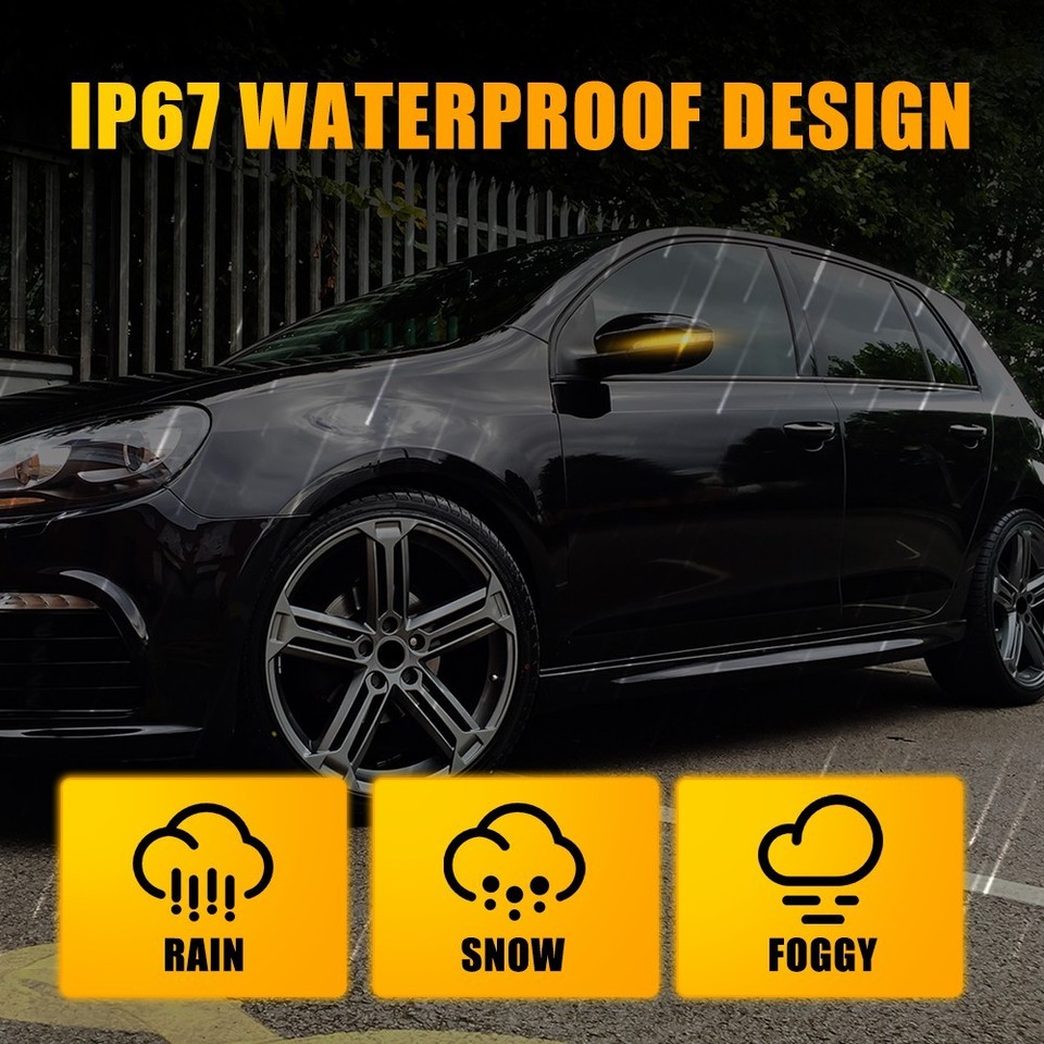 Left Side Gloss Gray Door Wing Mirror Cover Cap Case For Vw Golf Mk6 ...