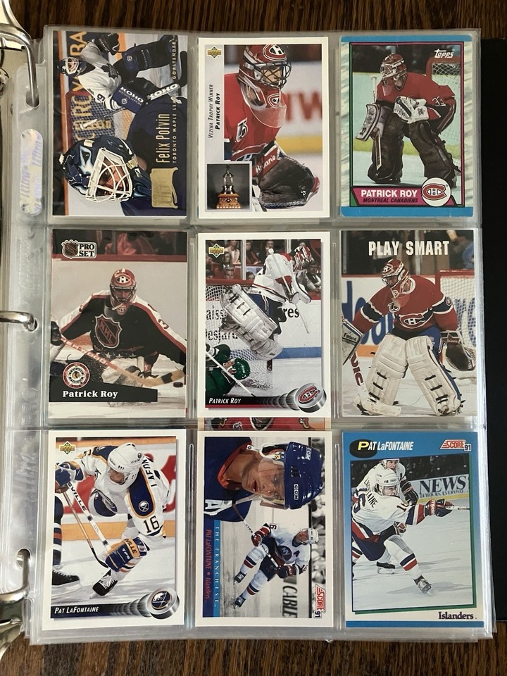 100+ Hockey Card Lot NHL 90s Hockey Collection + 6 Autographed + Album ...