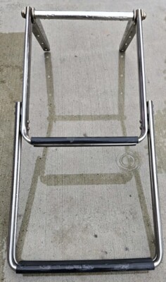 Sea Ray 2 step sliding folding stainless steel swim ladder boat Marine ...