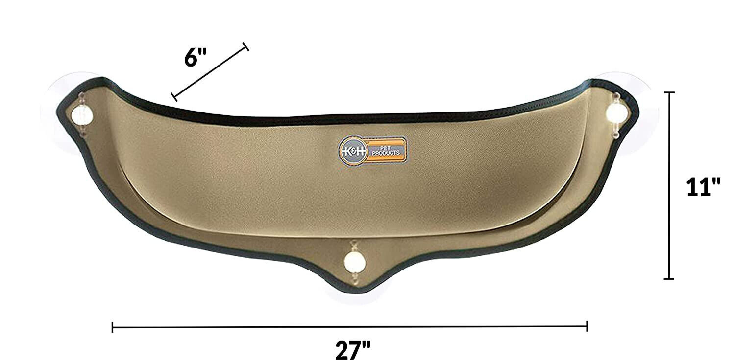 K&H Pet Products EZ Mount Kitty Sill Cat Window Mounted Perch Bed ...