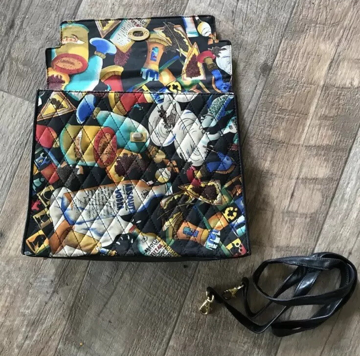 Limited Edition 90’s Vintage Nicole Miller Absolut Vodka Quilted Purse ...