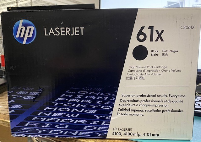 New Sealed Genuine OEM HP 61x (C8061X) Black Toner Cartridge ...