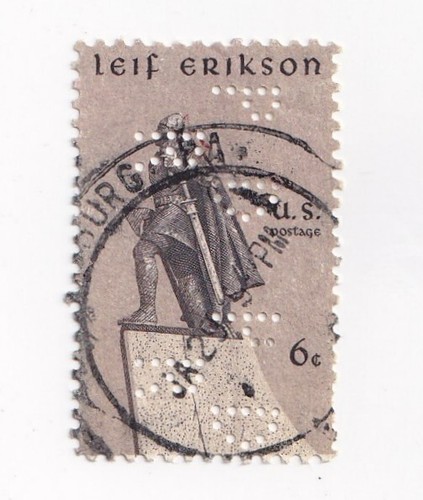 STAMP US SCOTT 1359 "Leif Erikson" 6 CENT 1968 USED PERFIN - A | eBay.de
