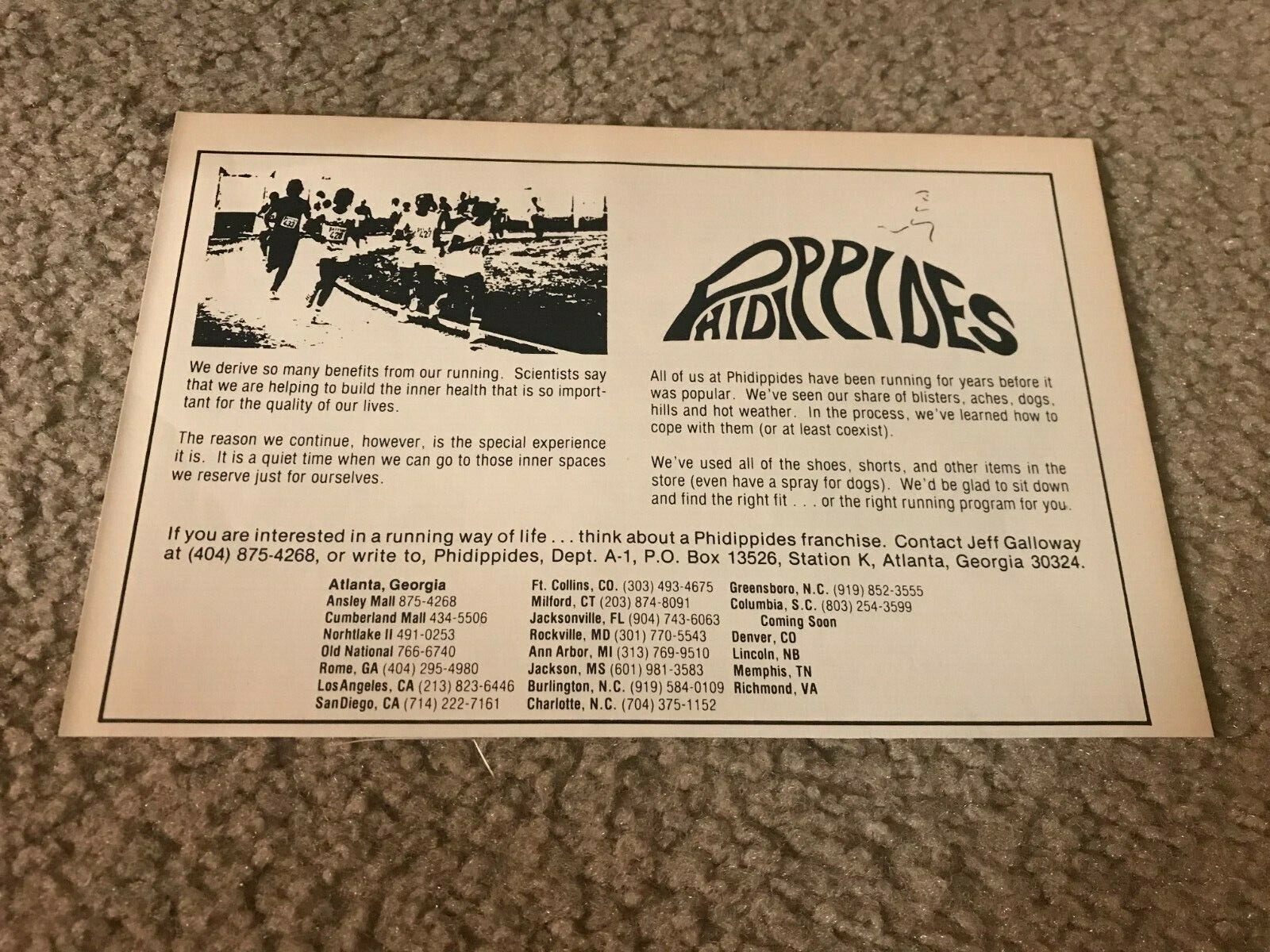 Vintage 1978 PHIDIPPIDES SPORTS RUNNING SHOES STORE Poster Print Ad Art ...