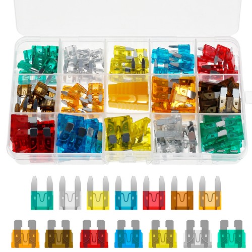 140x Assorted Mini Fuse Blade Fuses Set Auto Car Truck Assortment Kits ...