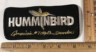 Vintage Hummingbird America’s #1 Depth Sounder Logo Patch Fishing ...