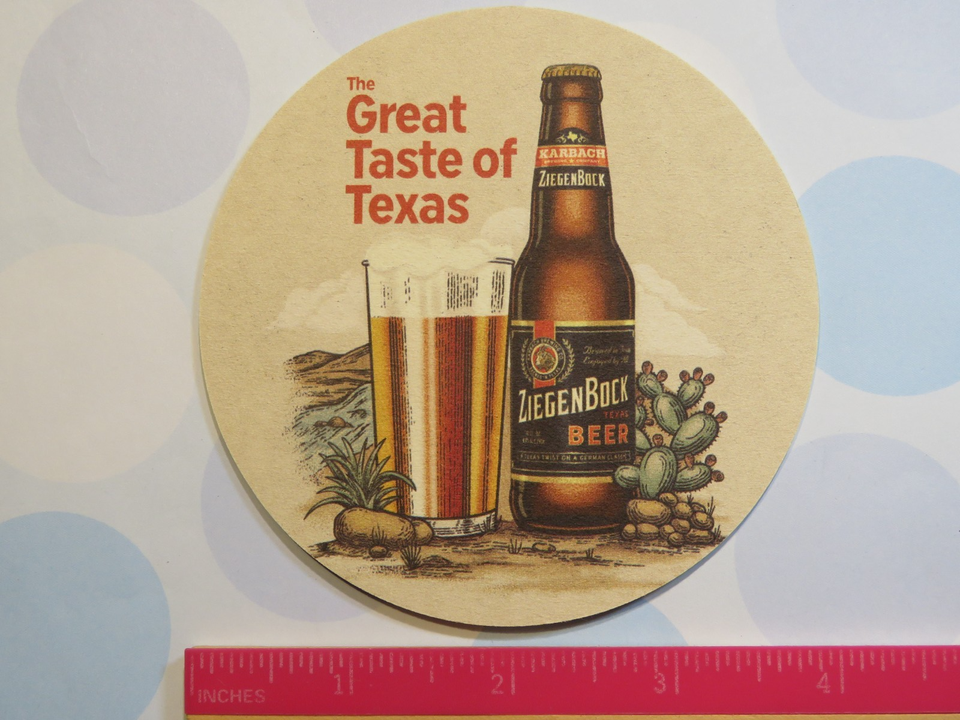Beer Brewery Coaster ~ KARBACH Brewing Co ZiegenBock Bock ~ Houston ...