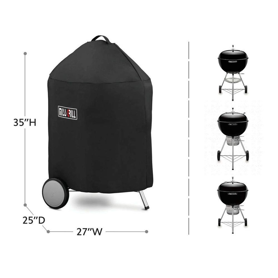 7150 BBQ Cover for Weber 22 Inch Premium Kettle Charcoal Grills Heavy ...