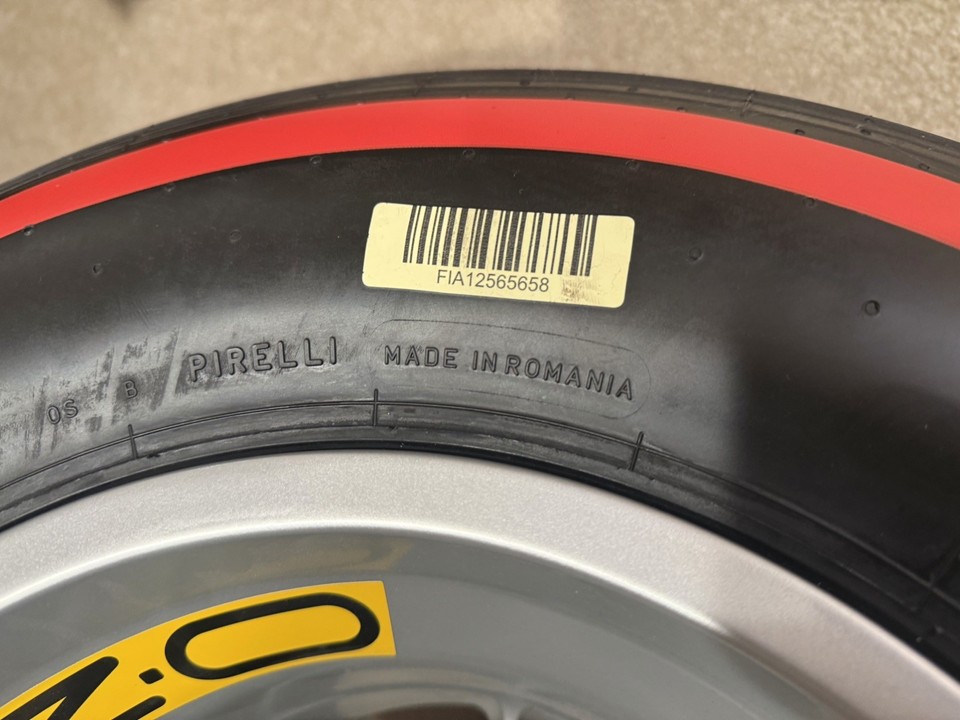 FORMULA 1 PIRELLI PZERO SUPERSOFT RED ORIGINAL TIRE NEW 18”x26 | eBay