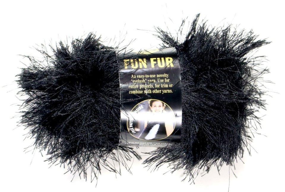 Lion Brand Fancy Fur & Fun Fur Stripes Eyelash Craft Yarn Lot of 4 | eBay