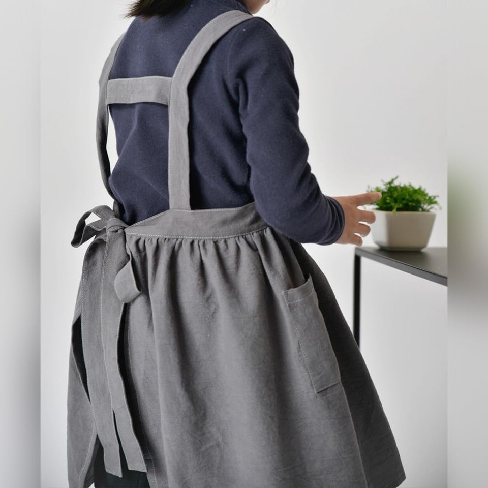 Aprons for Cooking Cotton Linen Children Baking Kitchen Apron Gardening ...