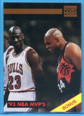 MICHAEL JORDAN - CHARLES BARKLEY ~ 1993 Pocket Pages Bonus Basketball ...