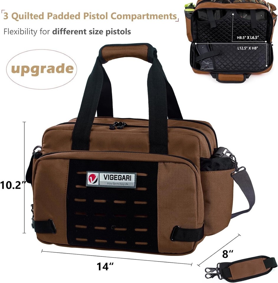 Pistol Range Bag Shooting Gun Bag for Pistols Gun Case for Handguns ...