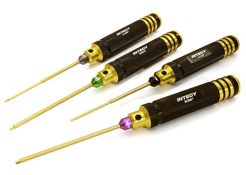 Precision Tool Allen Hex (4) Wrench Set 0.05 1/16 5/64 3/32 with Ti ...