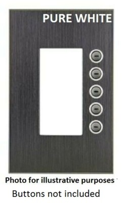 Clipsal GLASS FASCIA ONLY 5-Gang For C-Bus Saturn DLT Wall Switches ...