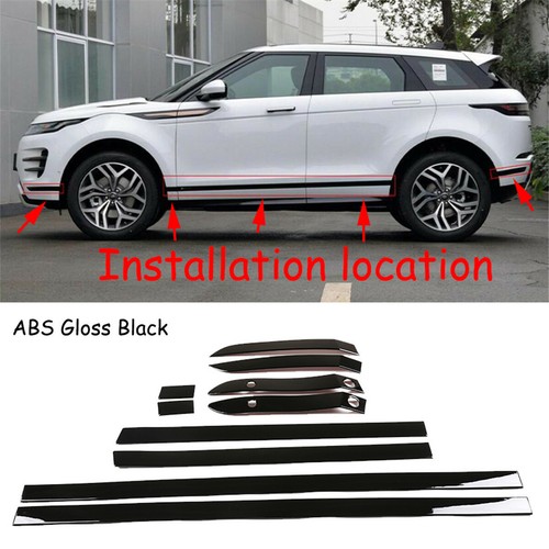 10×Black ABS Body Side Moulding Trim For 2020-2021 Land Rover Range ...