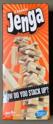 Jenga Classic Stacking Game Factory Sealed Fun for the Whole Family ...