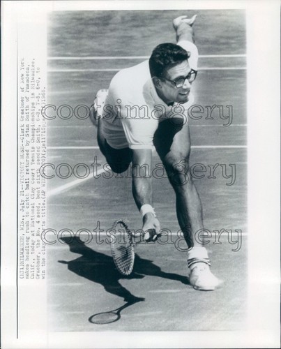 1968 Tennis Player Clark Graebner Wearing Glasses Press Photo | eBay