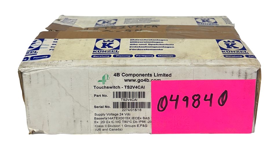 4B COMPONENTS TS2V4CAI TouchSwitch BELT & PULLEY ALIGNMENT SENSOR 24VDC ...