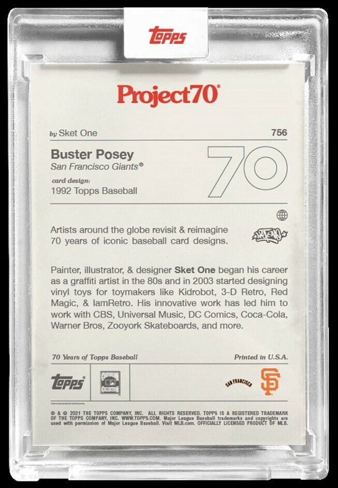 2021 Topps Project 70 Card #756 Buster Posey 1992 by Sket One | eBay