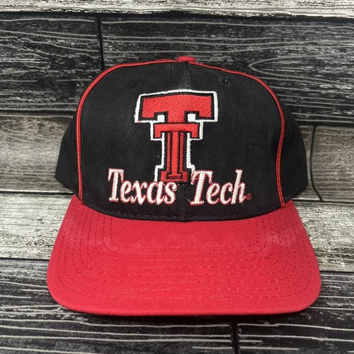 Vintage Texas Tech Red Raiders Hat Cap Mens Snapback Black The Game ...