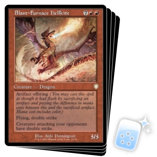 BLAST-FURNACE HELLKITE X4 The Brothers' War: Commander Magic MTG MINT ...